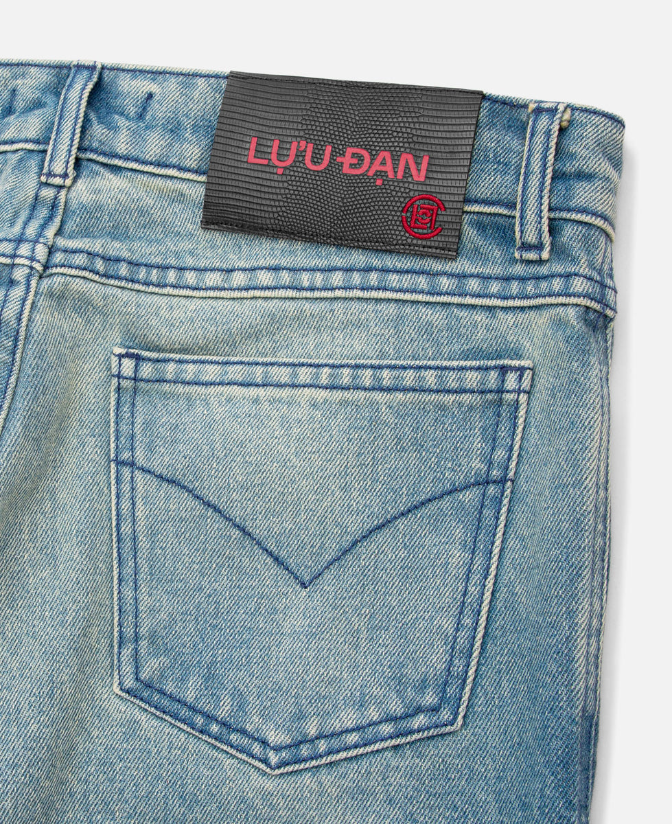 CLOT x LỰU ĐẠN - Washed Denim Straight Leg Jeans (Blue) – JUICESTORE